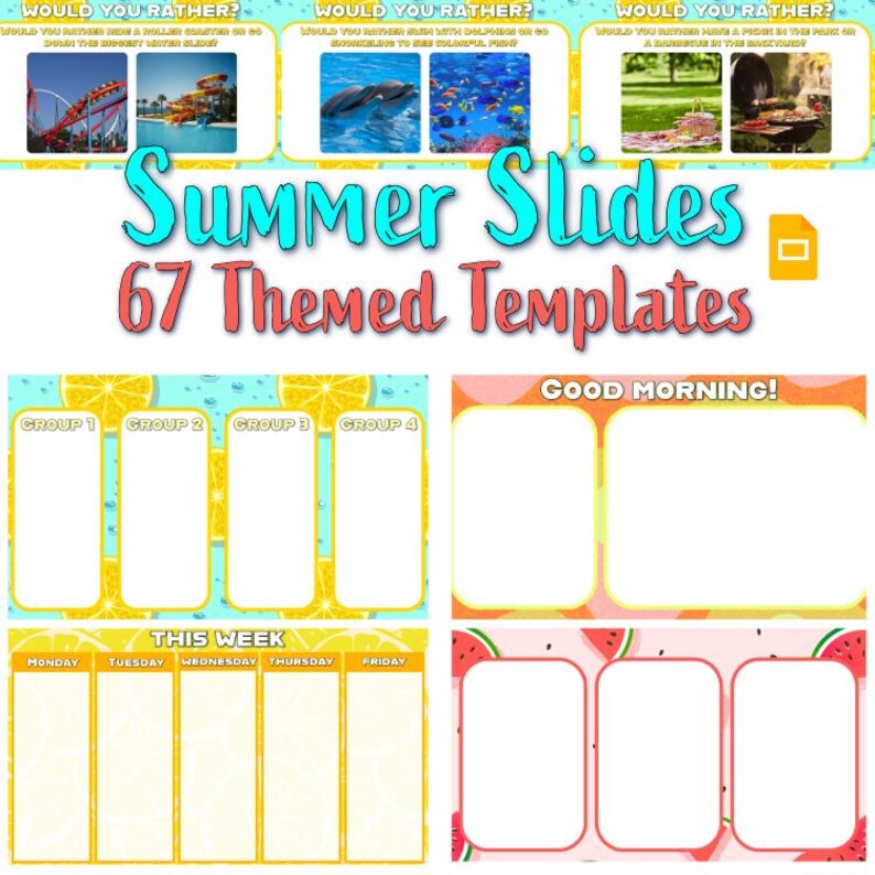 End-of-the-year Summer-themed Google Slides & Would-you-rather Prompts ...