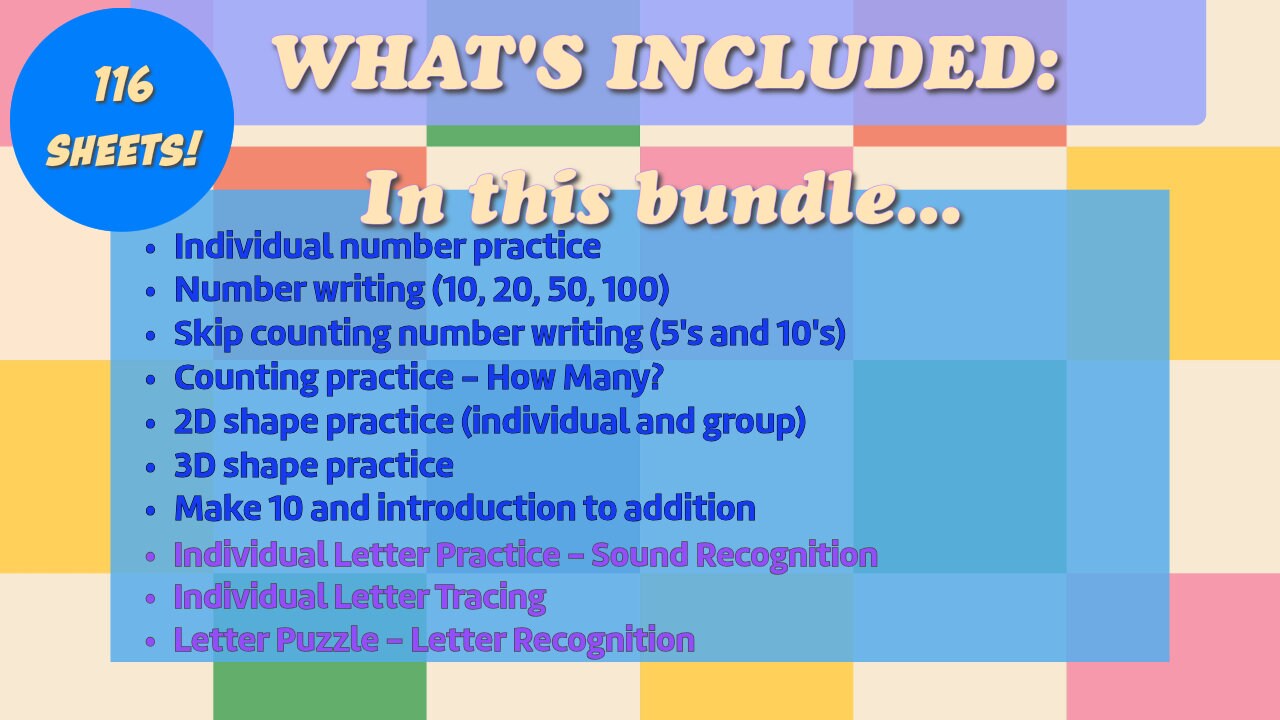 116-page Ultimate Kindergarten Prep Bundle: Reading, Writing, and Math ...
