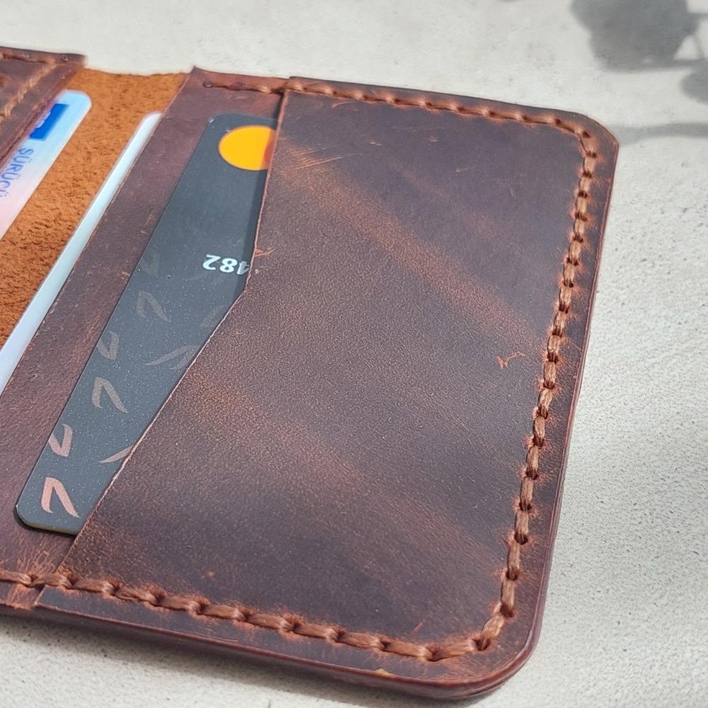 Personalized Leather Id Card Holder With Id Window, for Men Credit Card ...