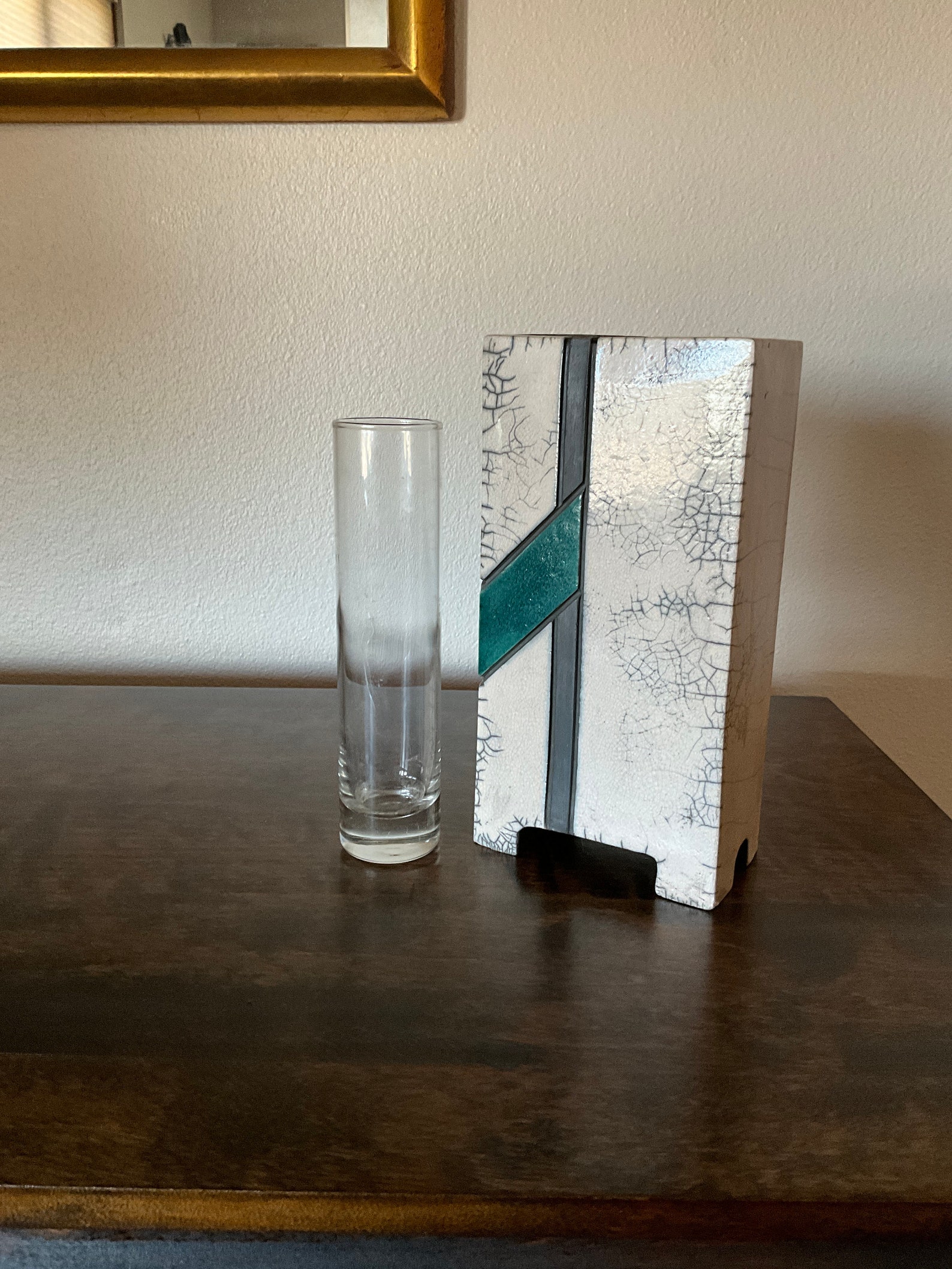 Geometric Raku Vase by Kathryn Allen - Etsy