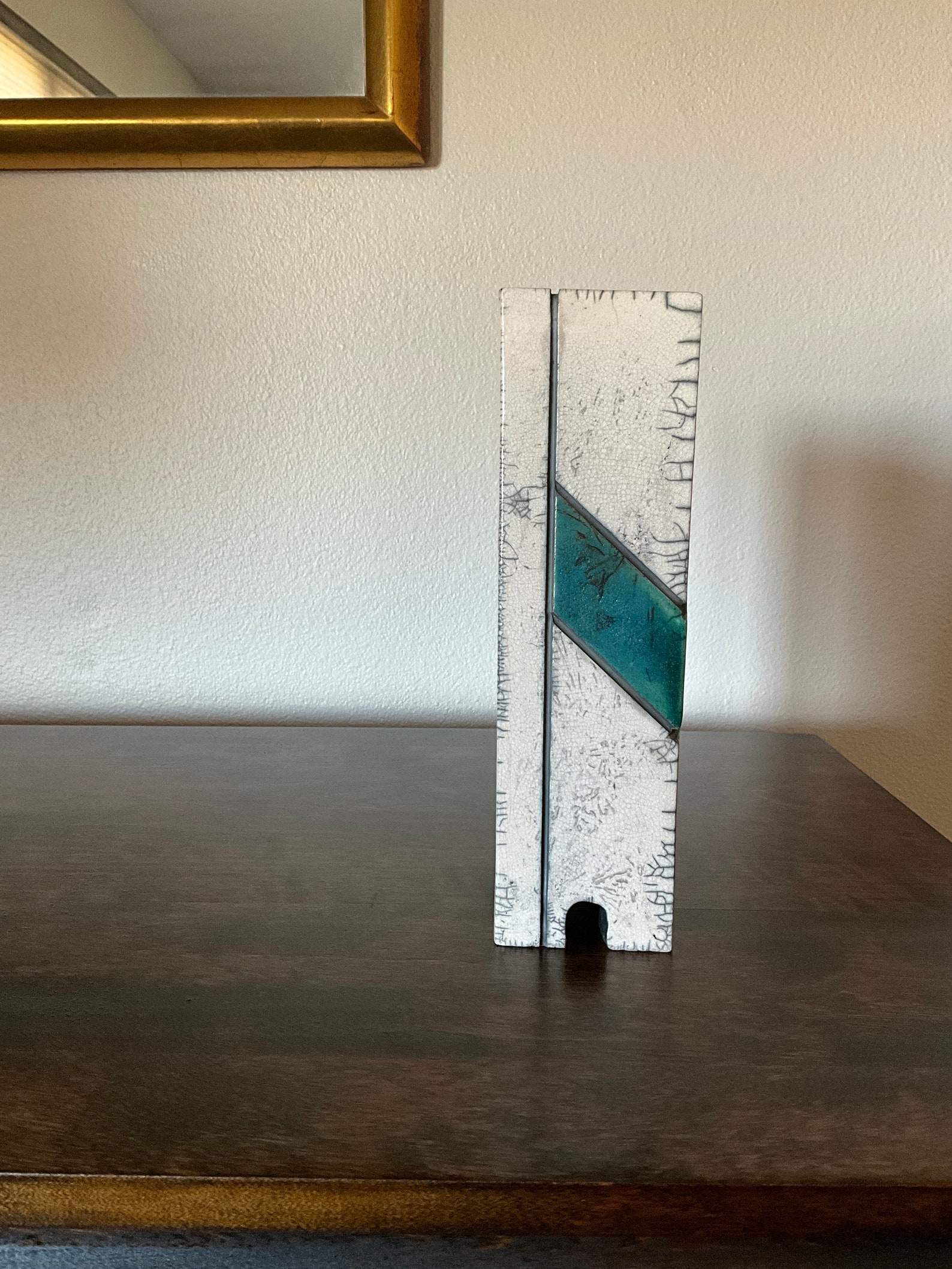 Geometric Raku Vase by Kathryn Allen - Etsy