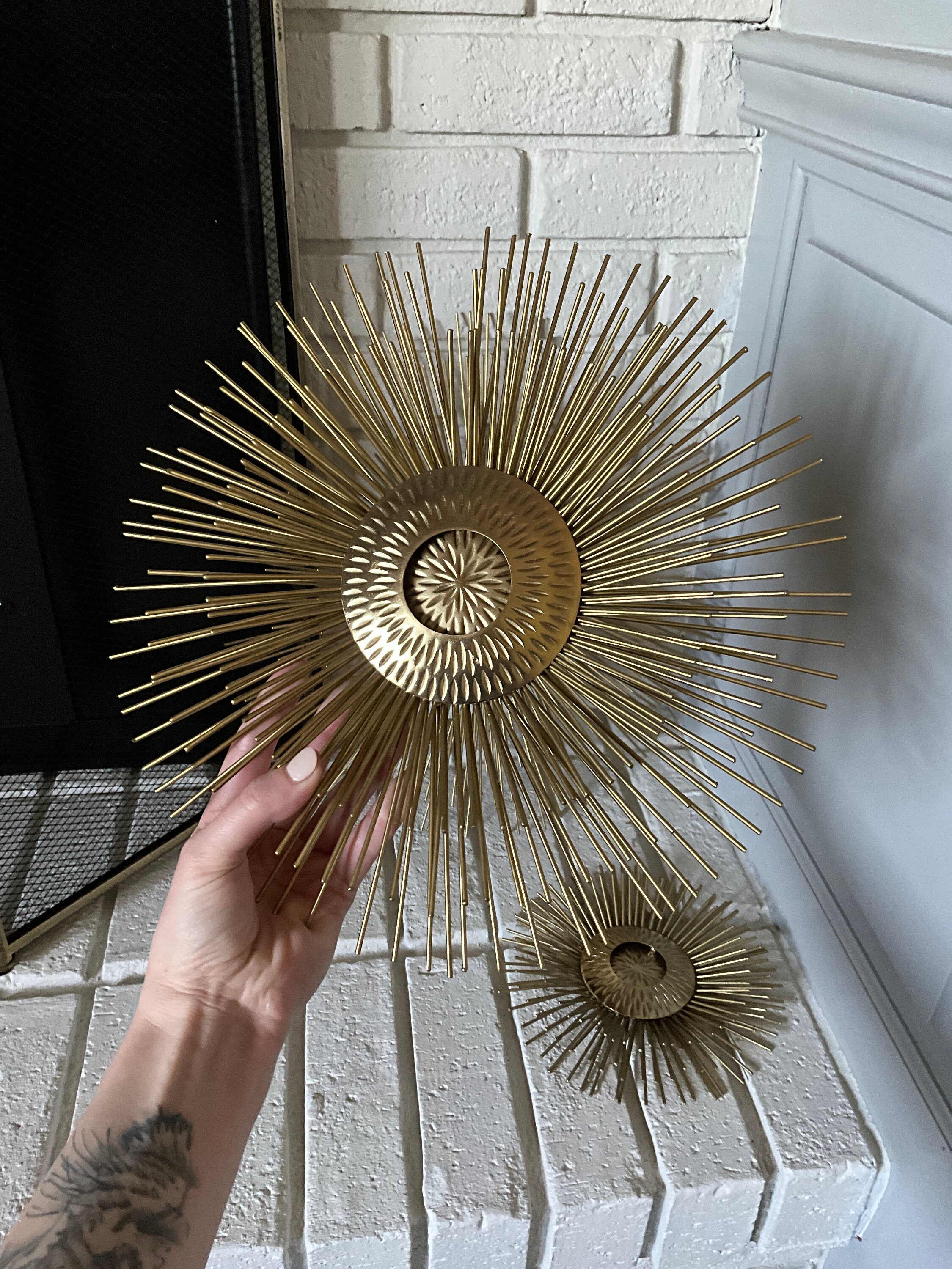 MCM Sunburst Wall Decor Set 3 - Etsy