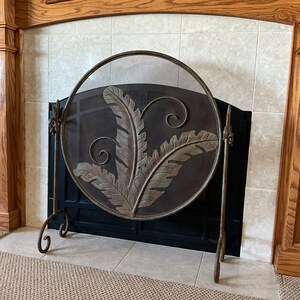 Palm Leaf Fireplace Screen - Etsy