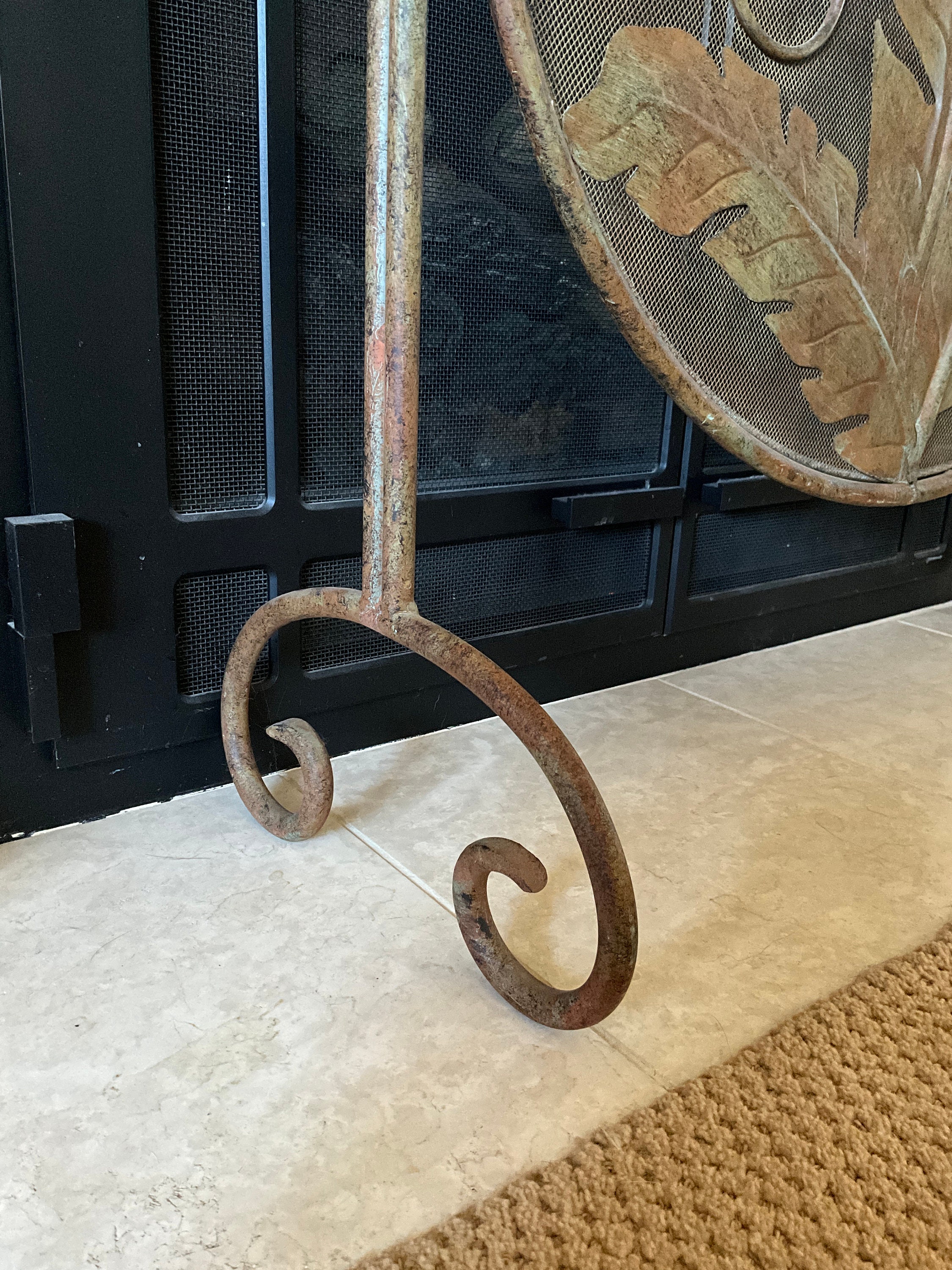 Palm Leaf Fireplace Screen - Etsy