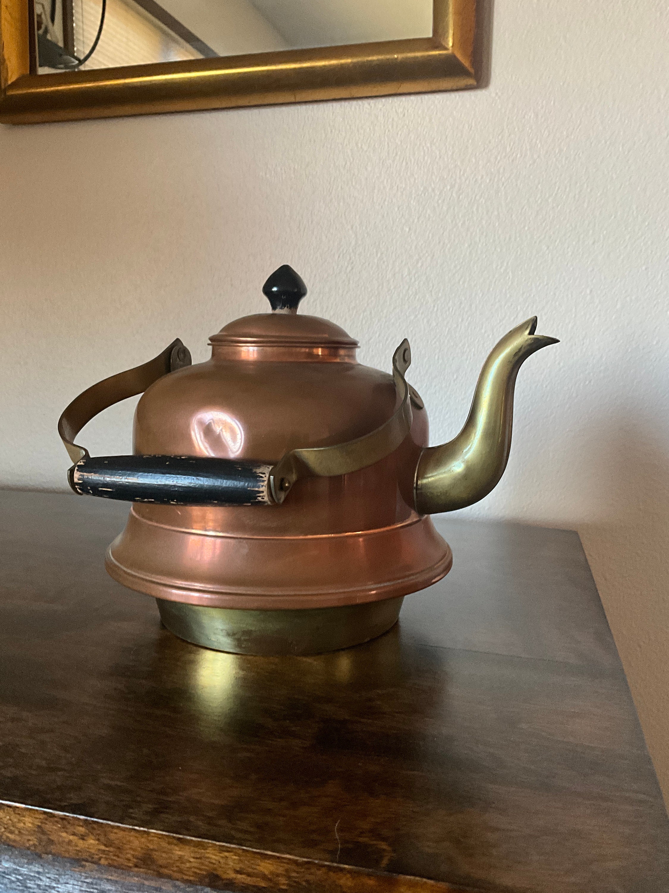 Vintage Holland Copper/brass Teapot - Etsy