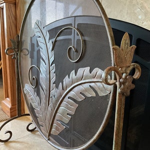 Palm Leaf Fireplace Screen - Etsy