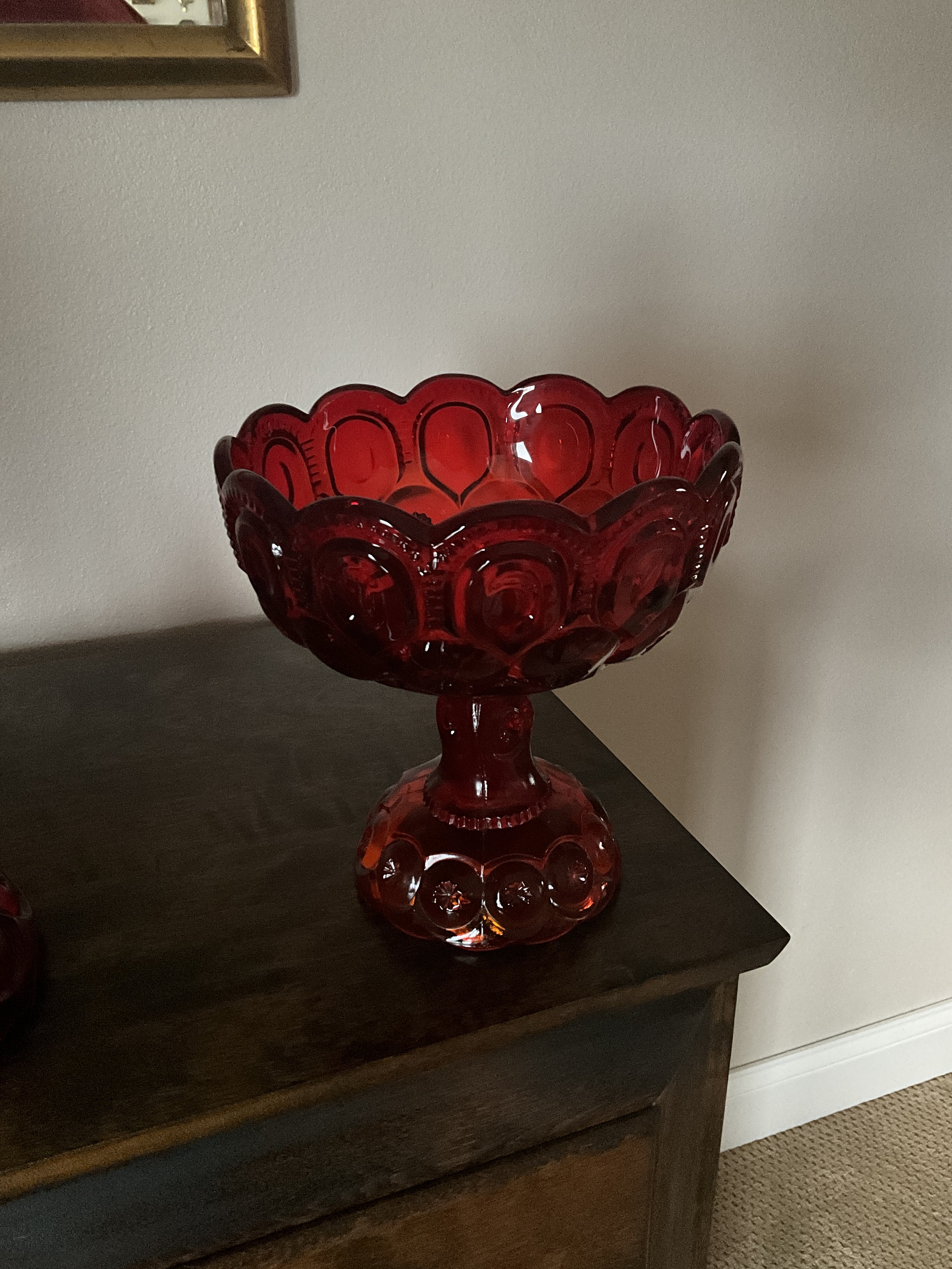L.E. Smith Moon and Stars Large Candy Dish (13 Inch) - Etsy