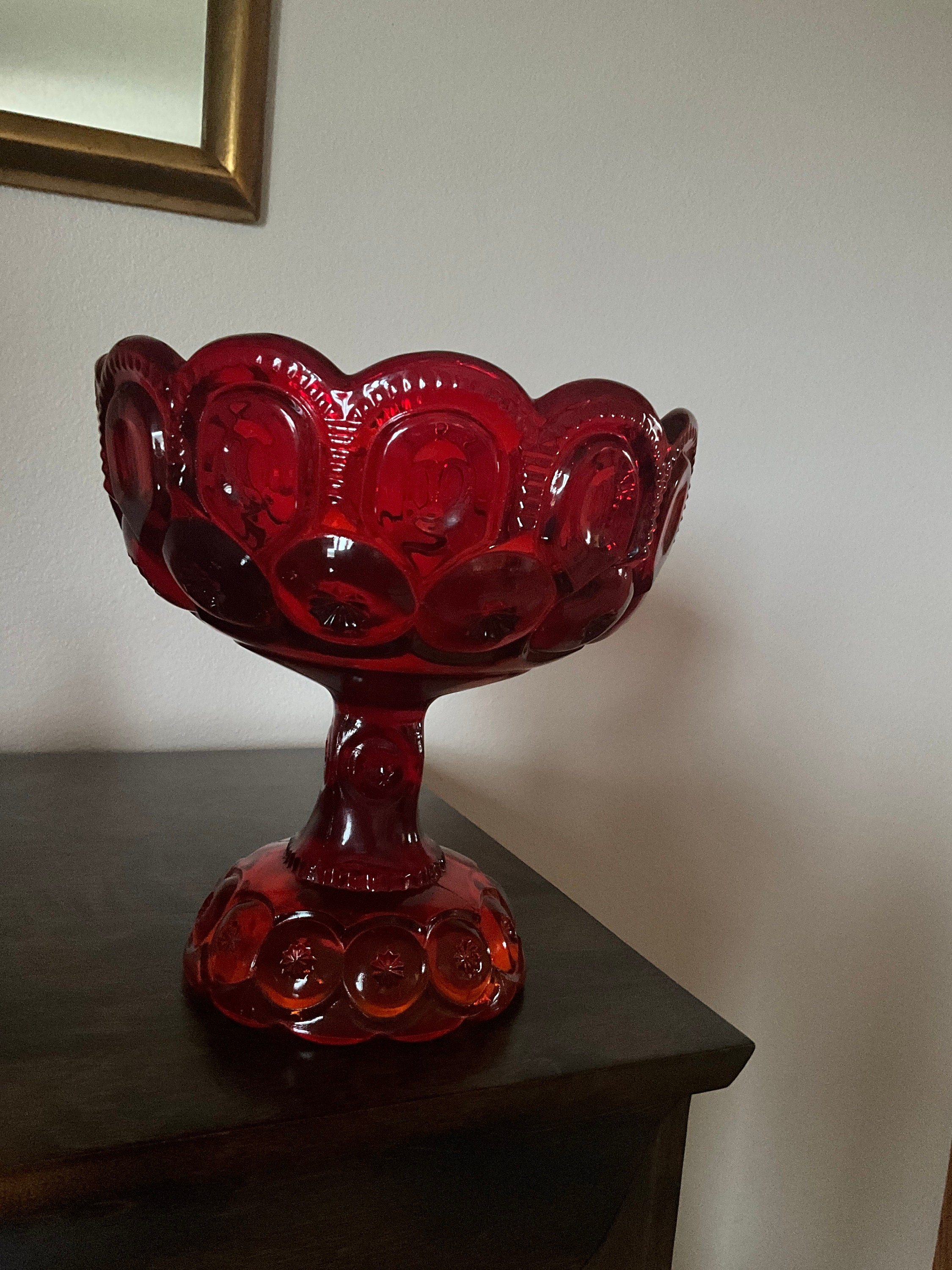 L.E. Smith Moon and Stars Large Candy Dish (13 Inch) - Etsy