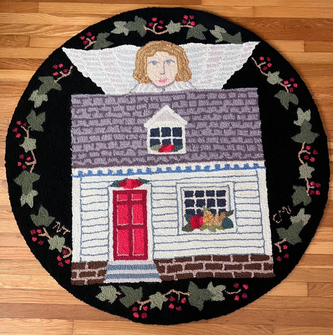 Vintage Claire Murray and Nancy Thomas Completed 3 Ft. Hooked Rug A ...