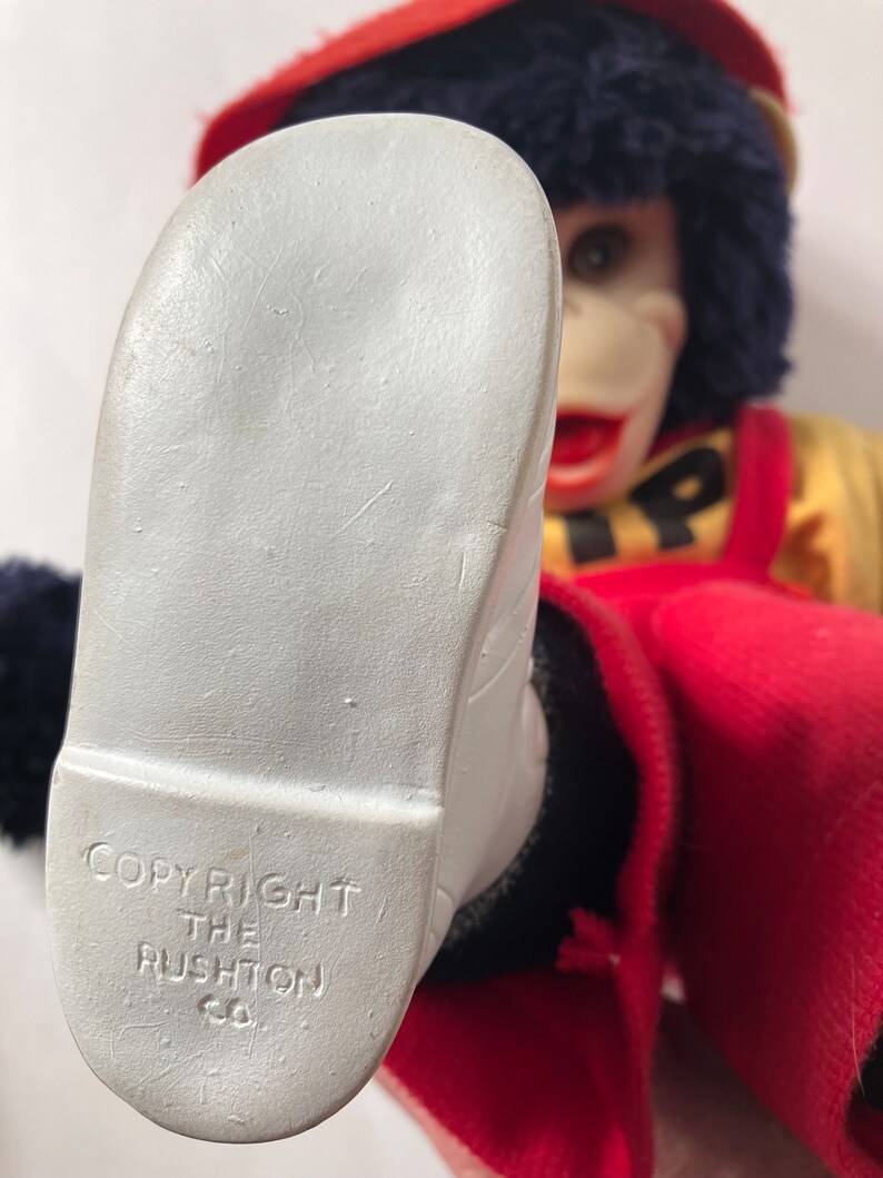 Vintage 1970s Rushton Zip the Monkey Rubber Faced Plush 15 Zippy Doll ...