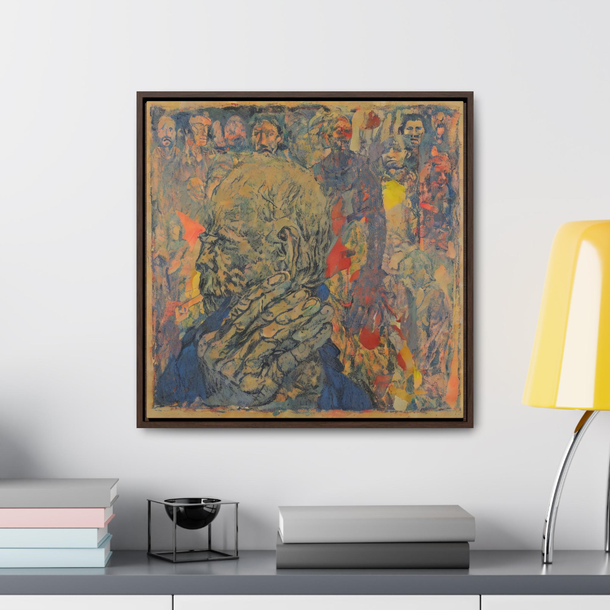 Evocative Abstract Figure Canvas Print Contemporary Expressionist Art ...
