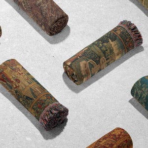 Woven Blanket Geometric Folk Art Tapestry Throw, Mesoamerican Inspired ...