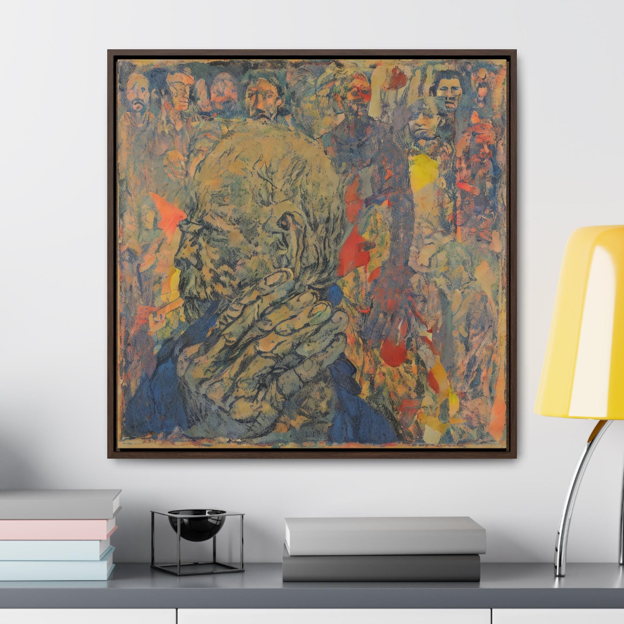 Evocative Abstract Figure Canvas Print Contemporary Expressionist Art ...