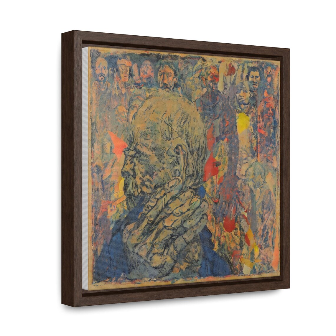 Evocative Abstract Figure Canvas Print Contemporary Expressionist Art ...