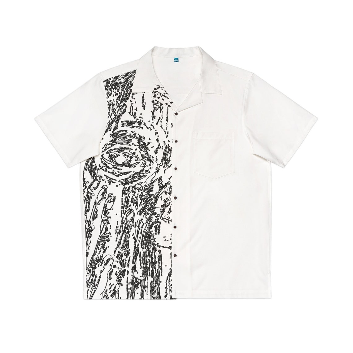 Abstract Art Polo Shirt, Men's Minimalist Graphic Polo, Unique Cotton ...