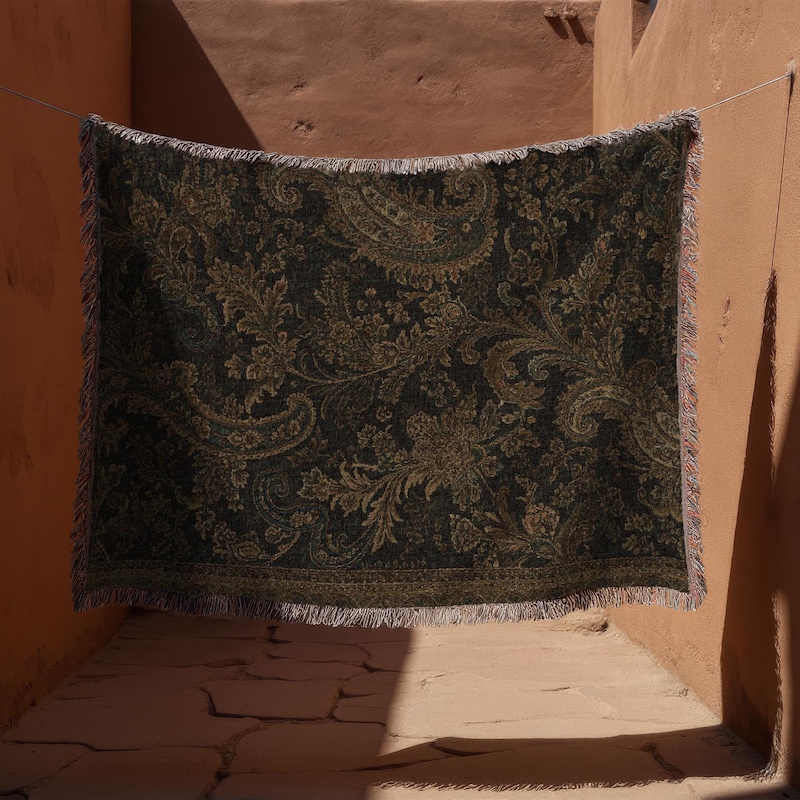 Victorian Paisley Blanket - Etsy