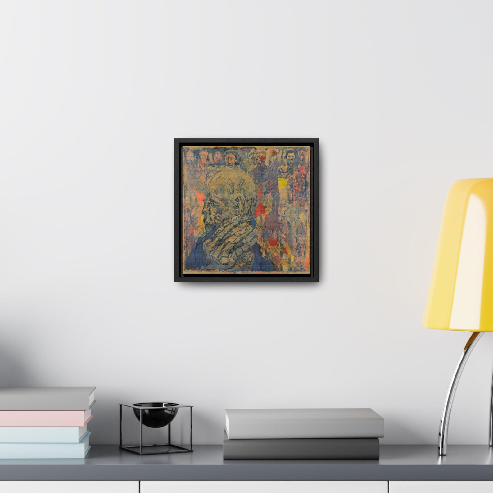 Evocative Abstract Figure Canvas Print Contemporary Expressionist Art ...