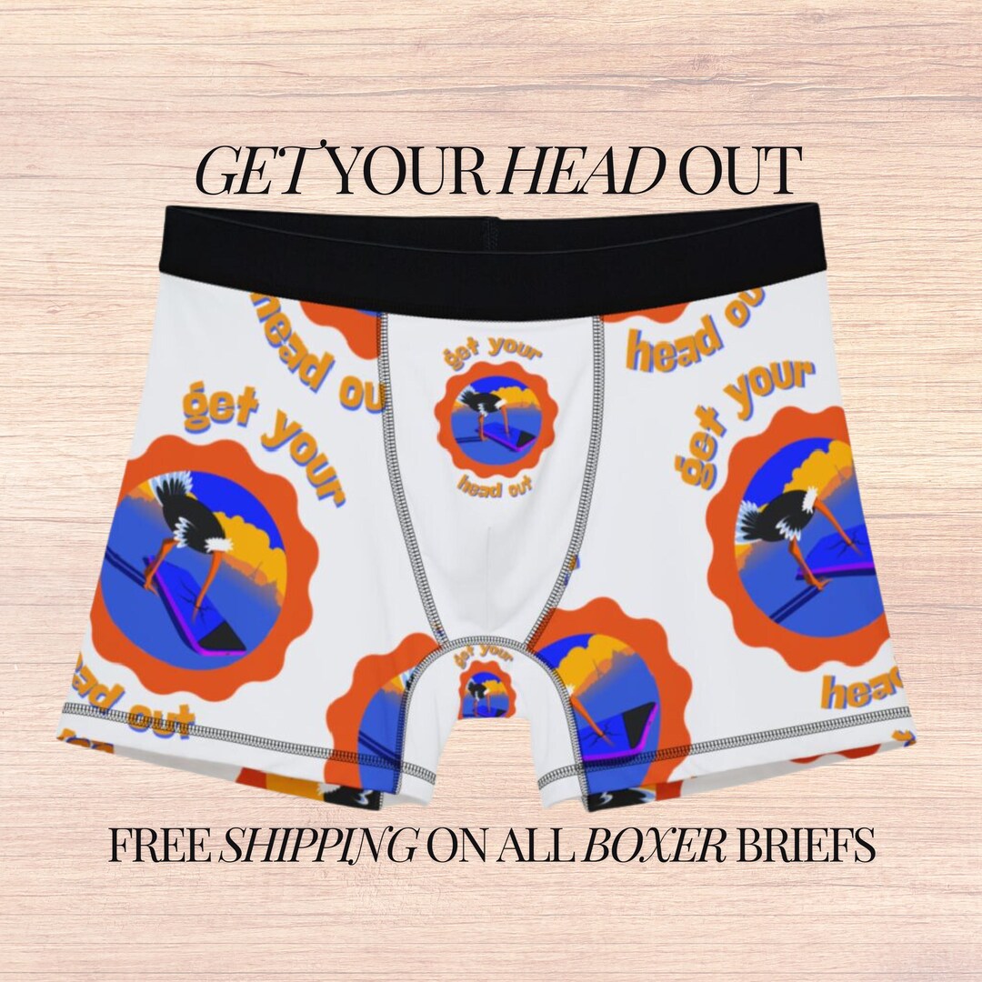 Mens Underwear Boxer Brief Silly Pattern Underwear With Get Your Head ...