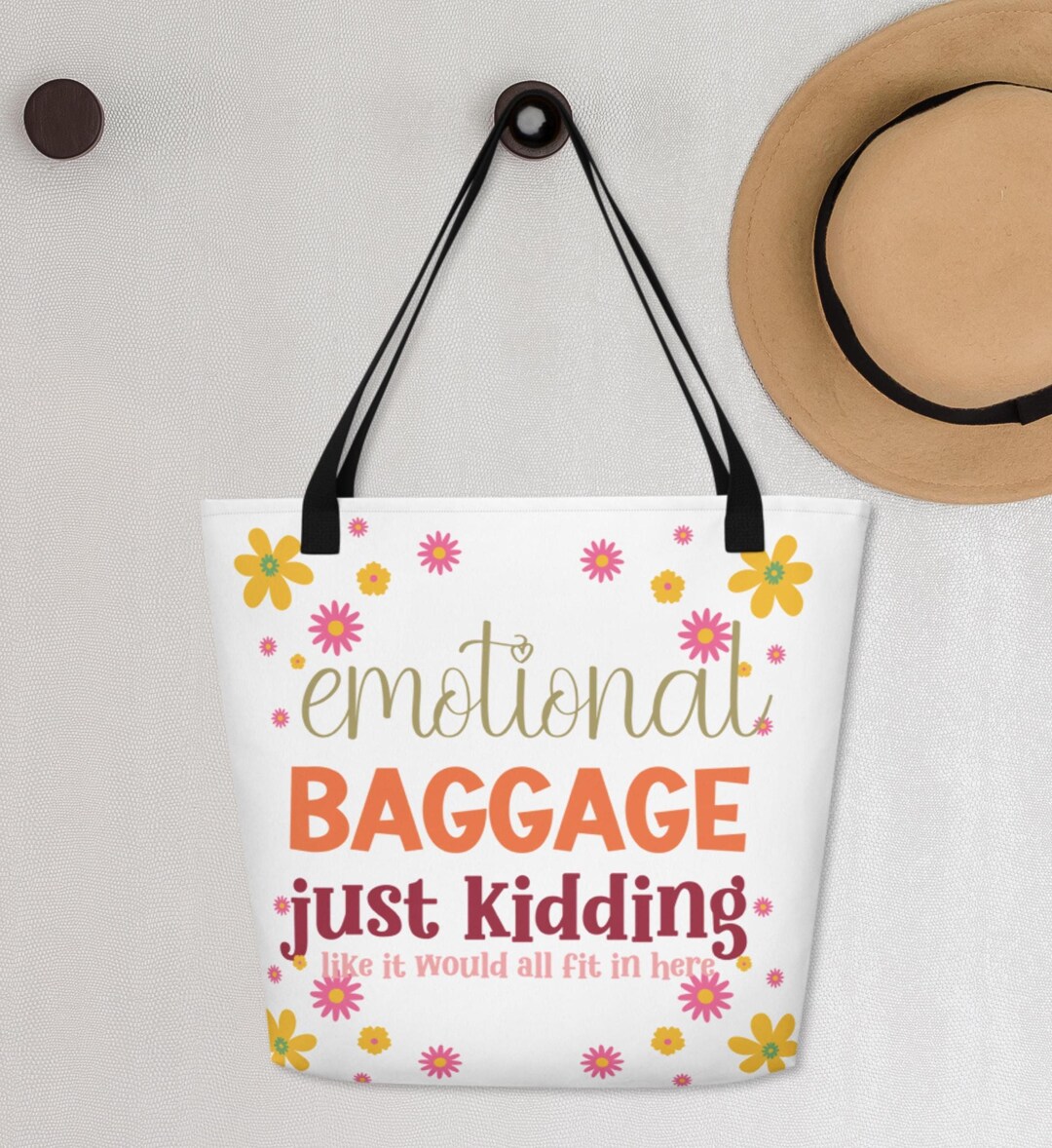 Tote Bag With Funny Emotional Baggage Phrase for Back to School ...