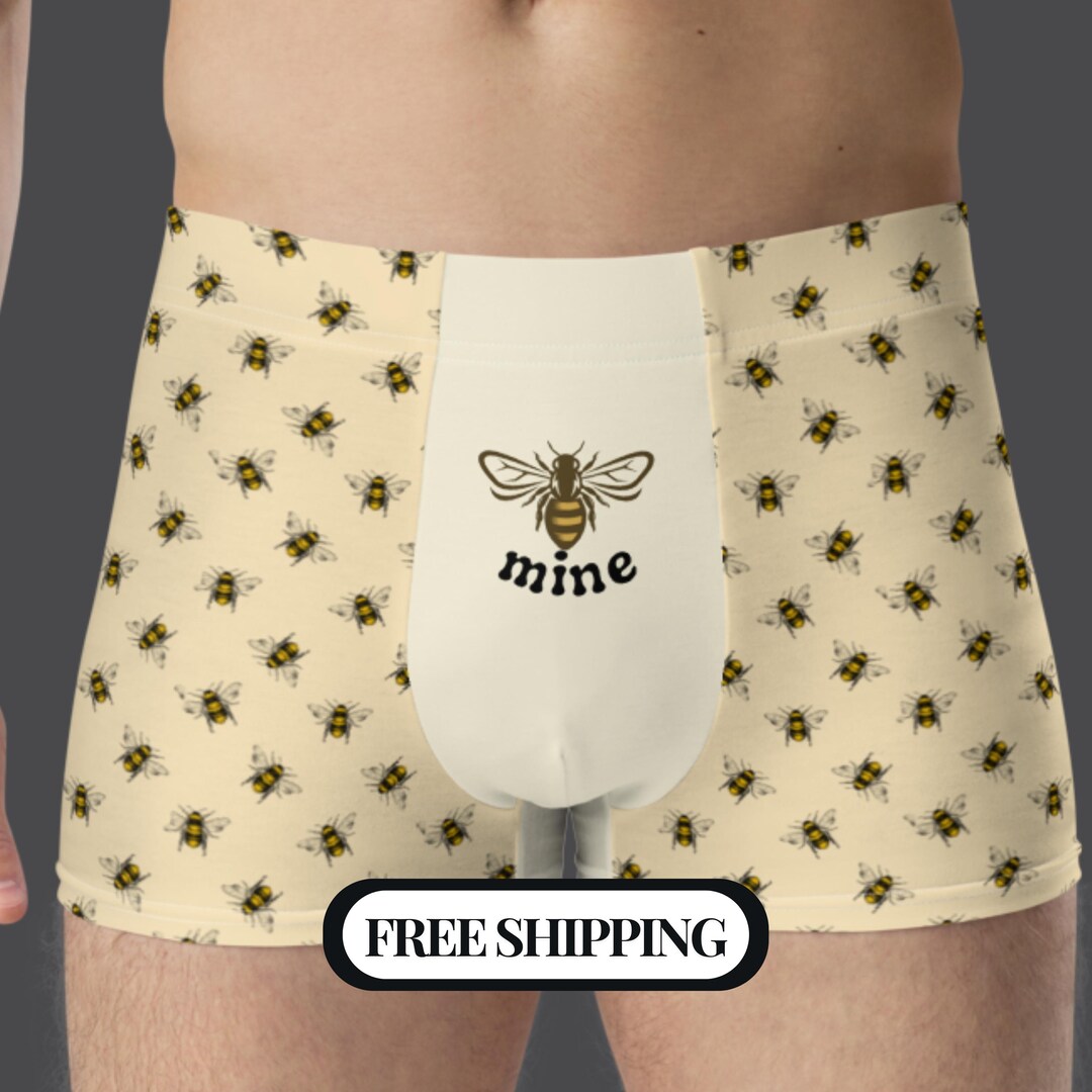 Honey Bee Boxer Brief With Playful Bee Mine Graphic Men Underwear for ...