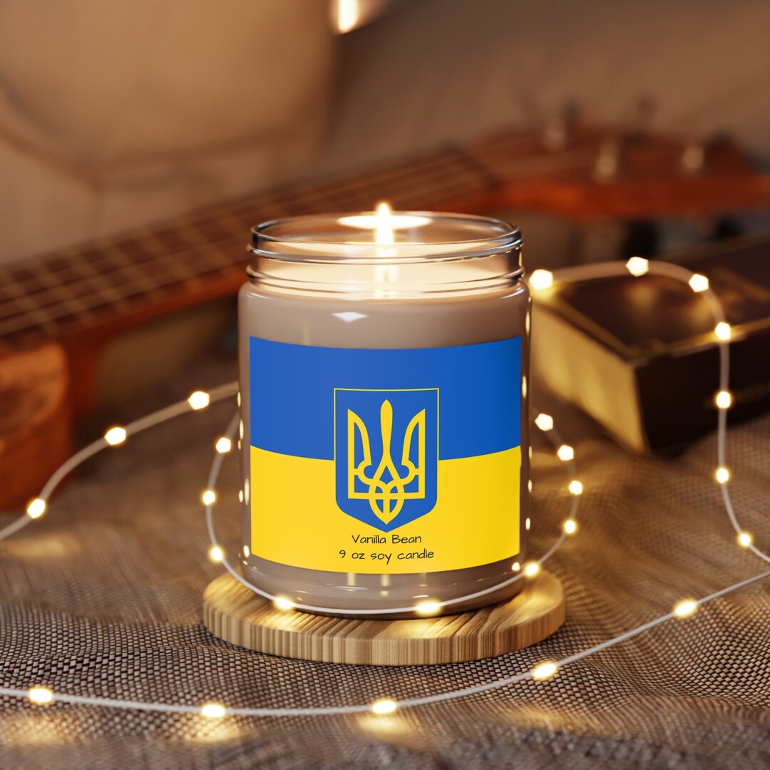 Ukrainian Trident Soy Candle, Kyiv Art, Cultural Gift - Etsy