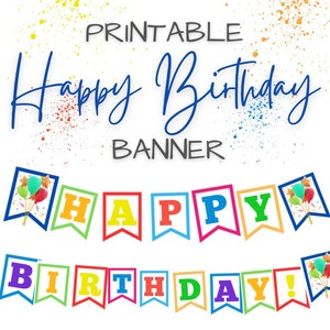 Happy Birthday Banner, Classroom Birthday for Teachers, Colorful Happy ...