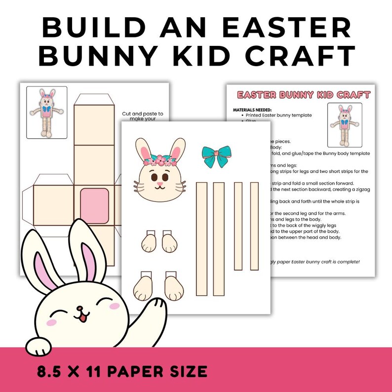 Printable Easter Bunny Craft for Kids | Cut and Paste Easter Activity ...