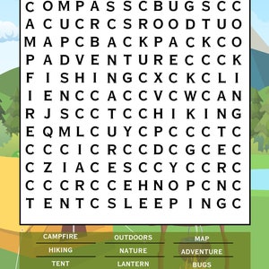 Printable Summer and Camping Games, Summer Camp at Home Planner, Family ...