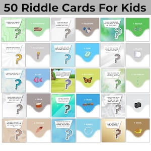 Fun Riddle Cards for Kids | Printable Brain Teasers | Educational Game ...