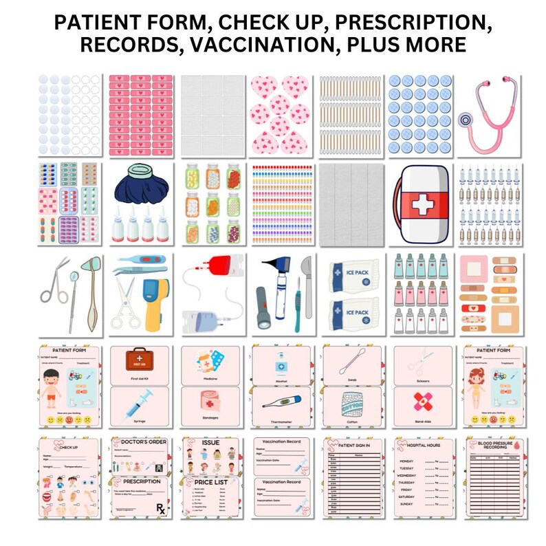 Doctor Dramatic Play Printables Bundle | Pretend Play Doctor’s Office ...