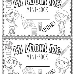 Back to School Mini Booklet | All About Me Activity | Printable ...