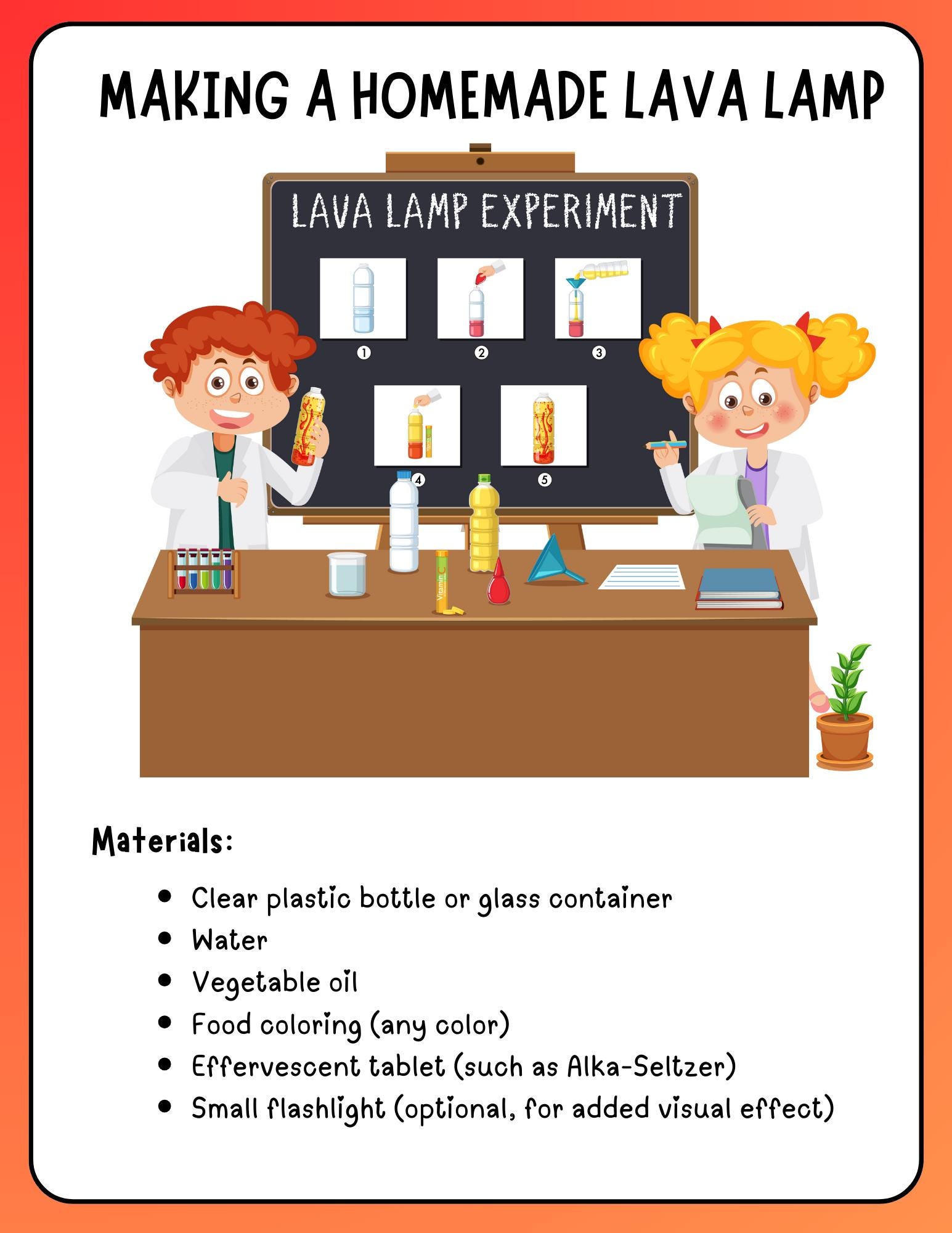 Lava Lamp Science Experiment | Printable STEM Activity for Kids (PDF ...