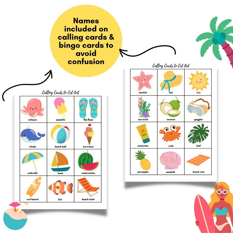 Printable Summer Bingo Game | Fun Classroom Activity | 29 Pages With ...