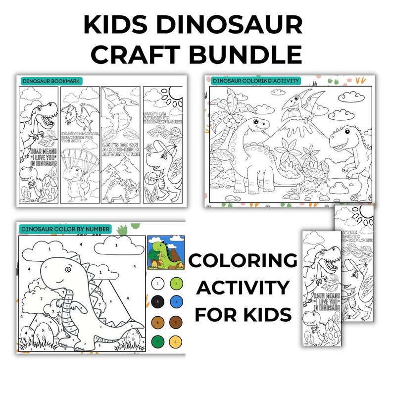 Printable Dinosaur Craft Pack for Kids | Build a Dinosaur, Crowns ...