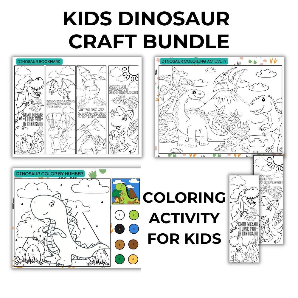 Printable Dinosaur Craft Pack for Kids | Build a Dinosaur, Crowns ...