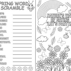 Spring Activity Booklet, Printable Kids Fun Pack, Word Search, Mazes ...