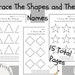 Trace the Shapes Worksheets, 12 Basic Shapes Tracing, Early Learner ...