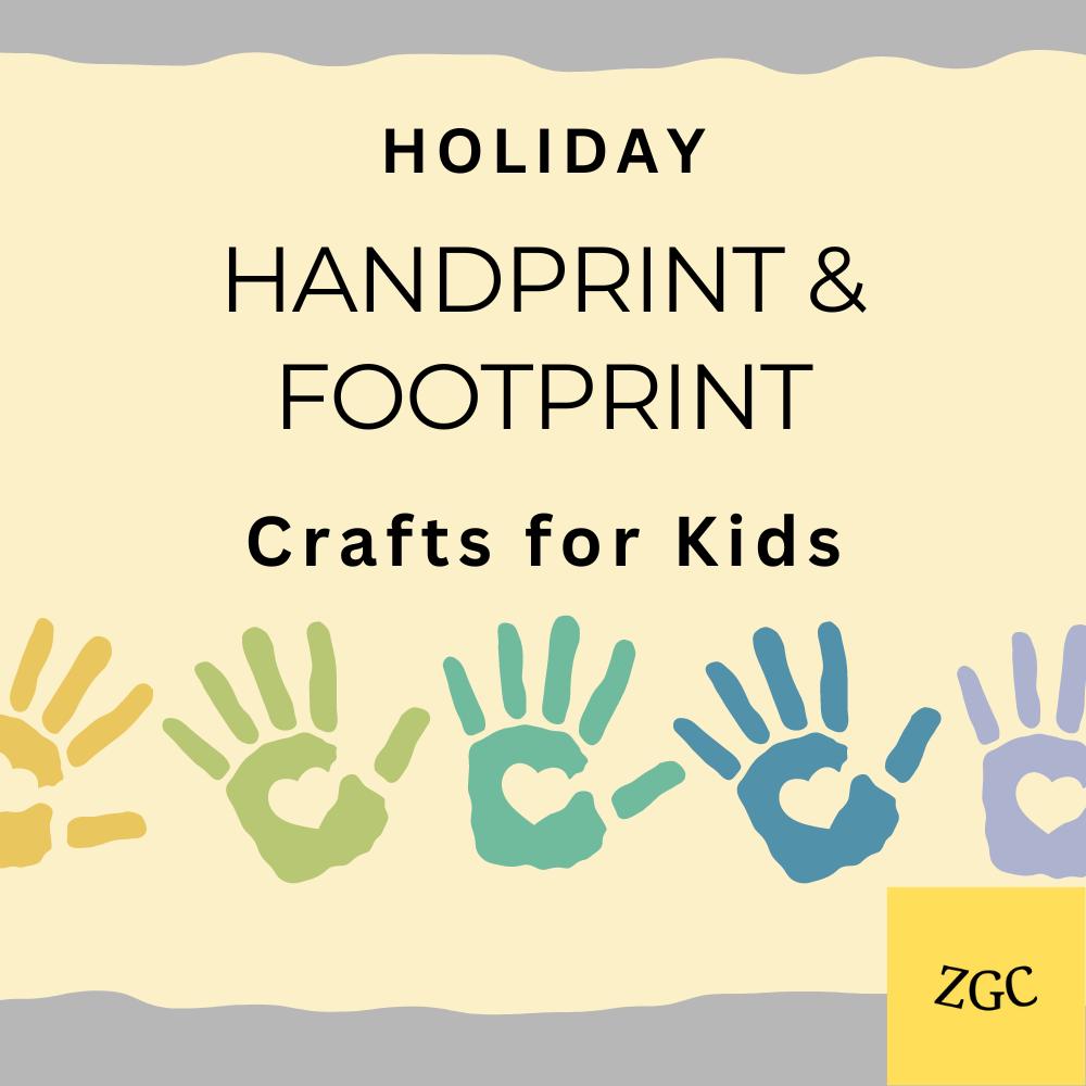 Handprint and Footprint Craft Bundle, Printable Holiday Craft ...