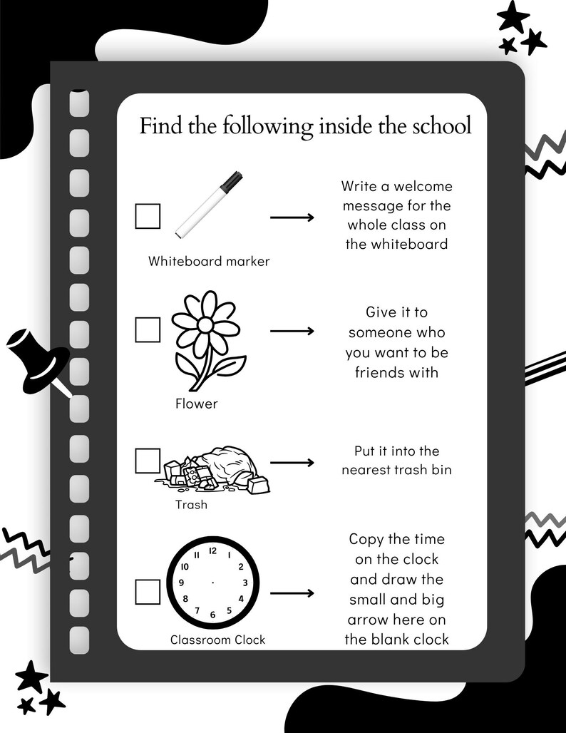 Back to School Scavenger Hunt Printable, Classroom Icebreaker Activity ...