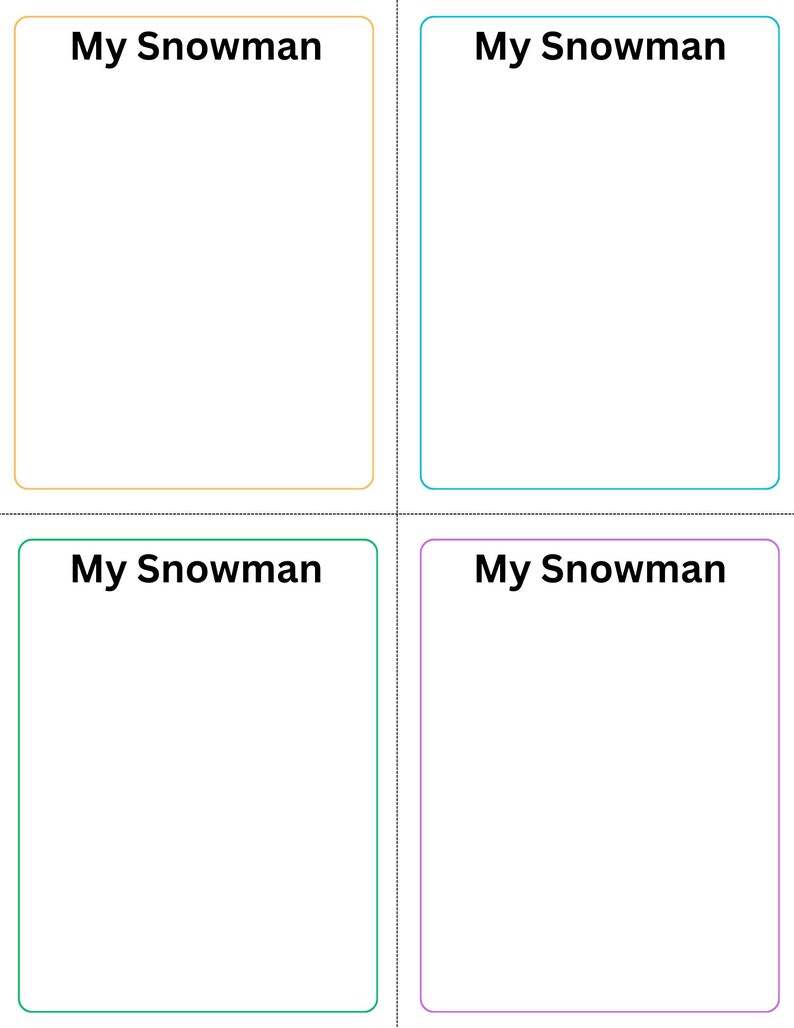 Roll and Draw a Snowman Game – Fun Winter Printable for Kids, Fine ...
