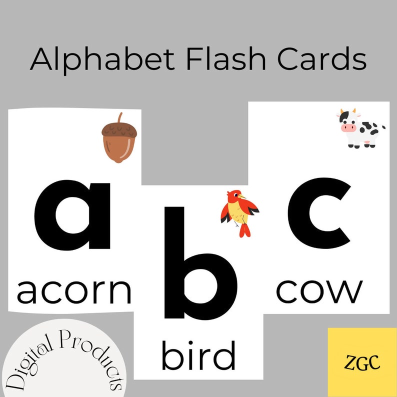 Printable Abc Flash Cards, Homeschooling Resource, Classroom and ...