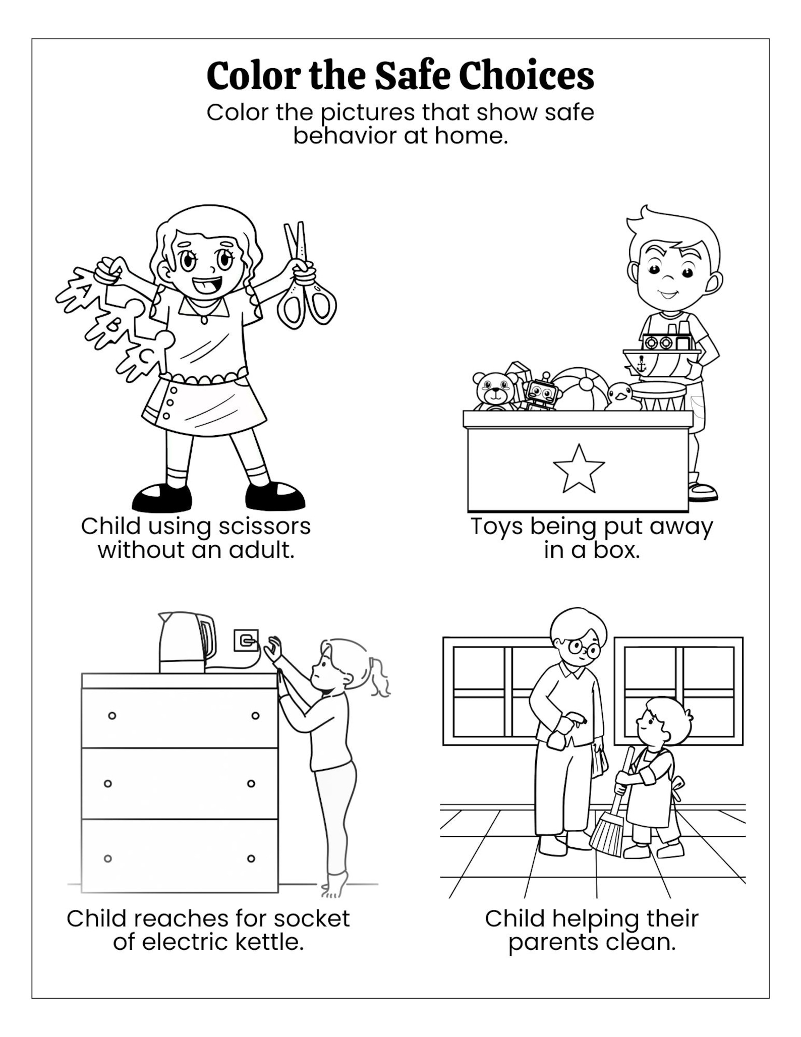 Printable Child Safety Worksheets, Digital Safety Activities for Kids ...