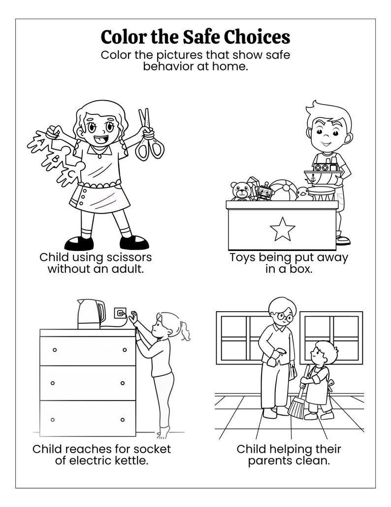 Printable Child Safety Worksheets, Digital Safety Activities for Kids ...