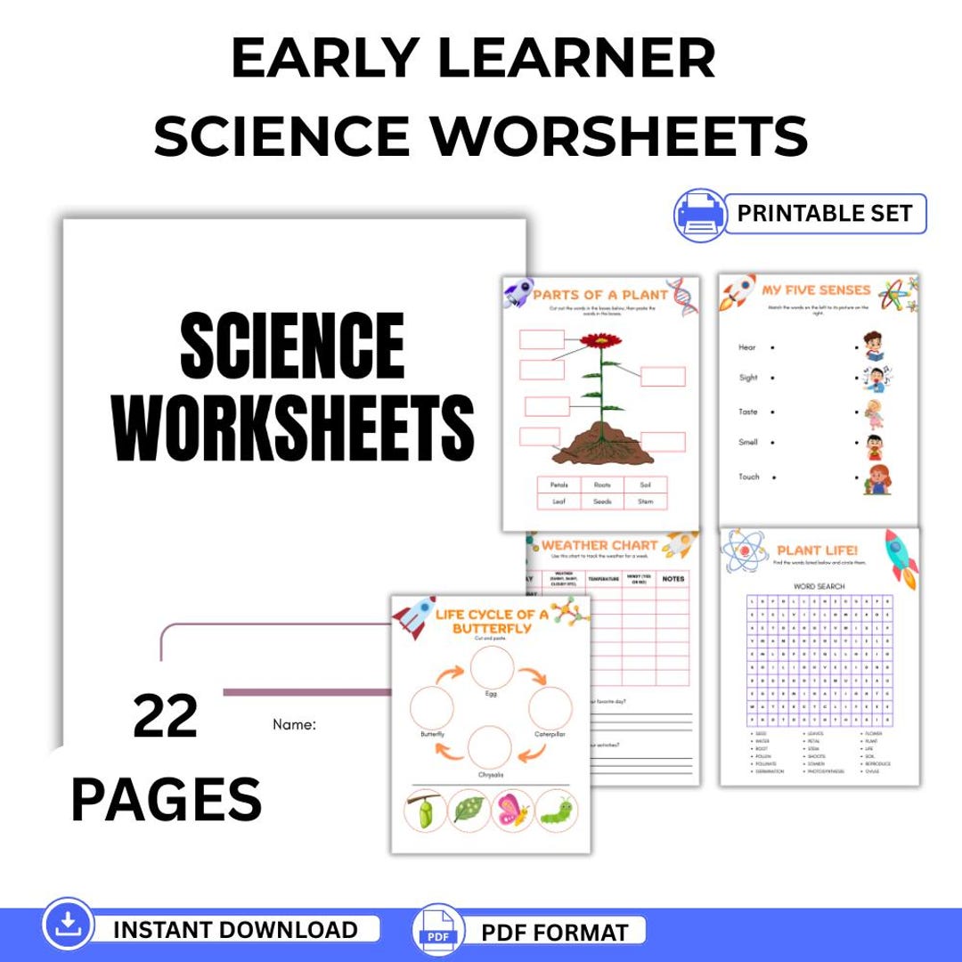 Primary Science Worksheets Bundle | Kindergarten Science Activities ...