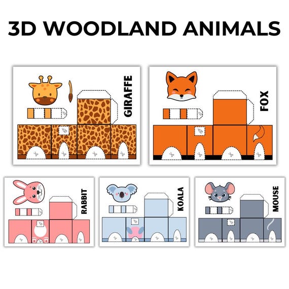 Animals Printable 3d Paper Crafts Templates Free