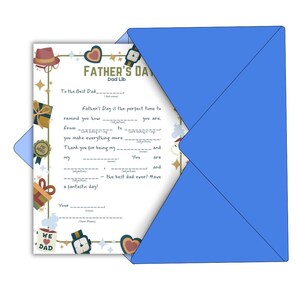 Father's Day Mad Libs | Kids Story Card Activity (digital Download) - Etsy