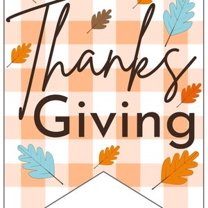 Thanksgiving Wall Art & Banner | Fall Decor (PDF Download) - Etsy