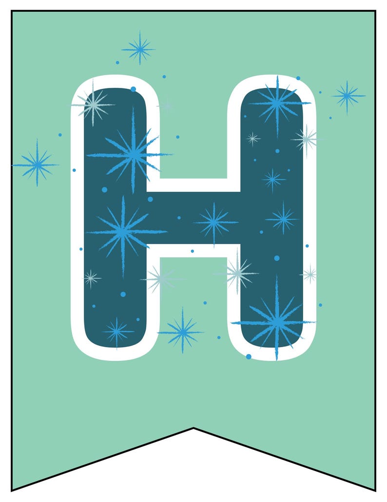 Printable Happy Father's Day Banner | Blue & Green Garland (digital ...