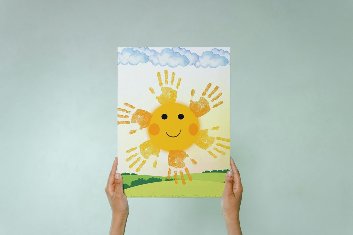 10 Spring Handprint Craft Bundle, Printable Spring Craft, Fingerprint ...