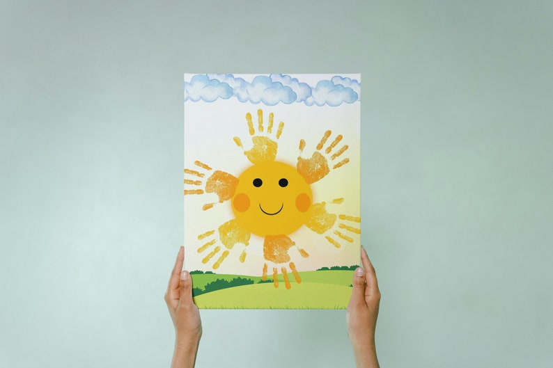 10 Spring Handprint Craft Bundle, Printable Spring Craft, Fingerprint ...